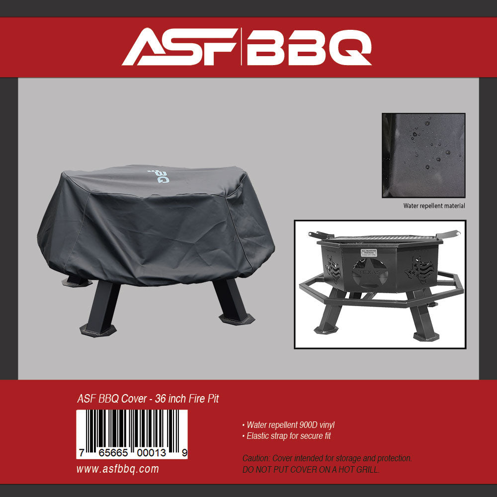 36" Fire Pit Cover - Weatherproof Vinyl | ASF Smokers